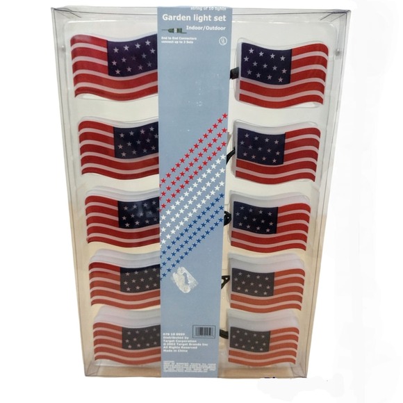 Holiday | New String Of Lights Patriotic American Flag Set 4th Of July ...